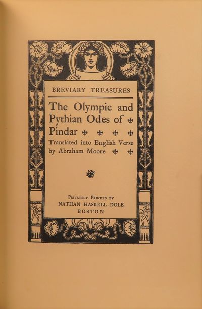 The Olympic and Pythian Odes of Pindar In scarce de Podesta binding.
