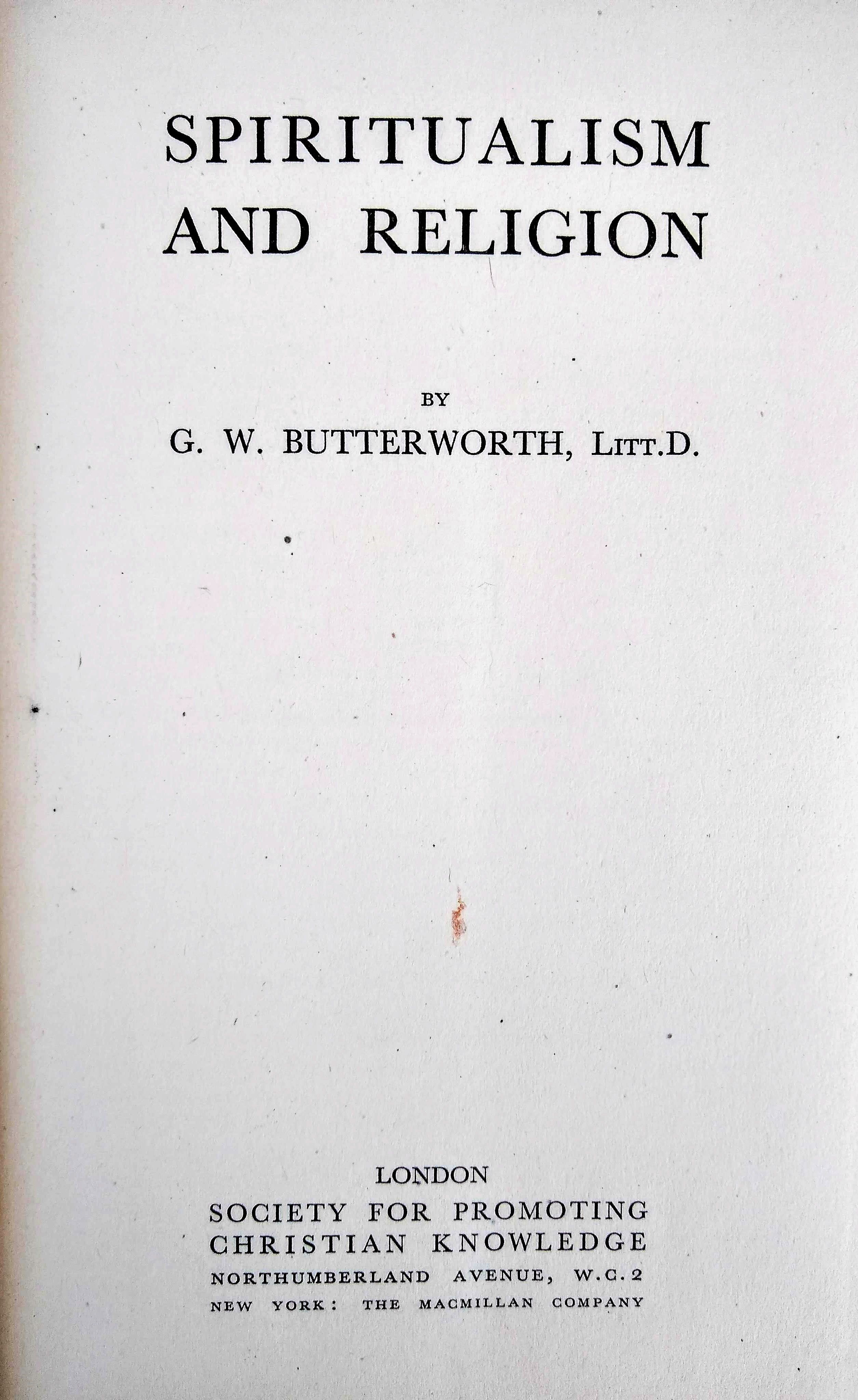 Spiritism and Religion.