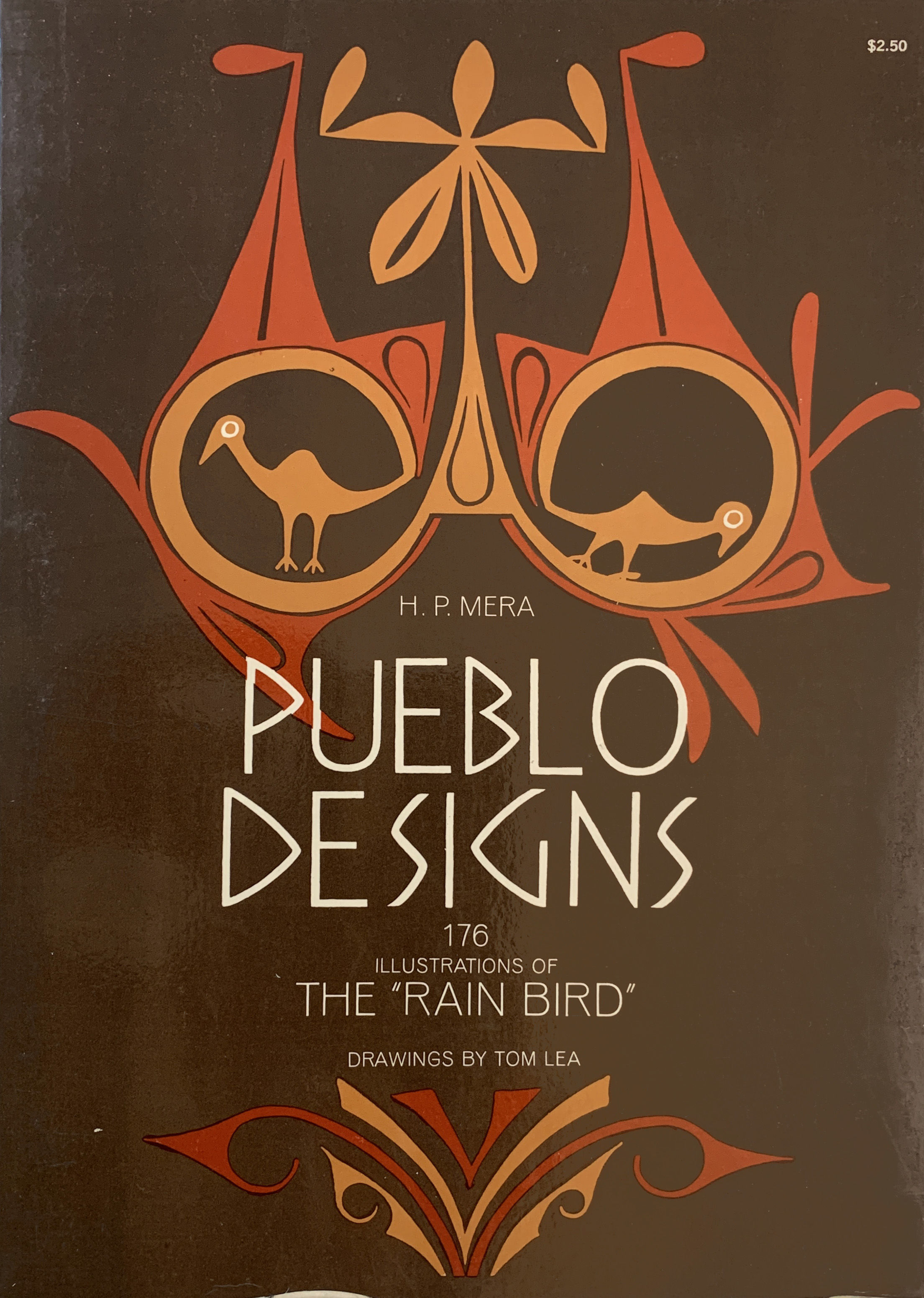 Pueblo Designs. 176 illustrations of the "Rain Bird". Drawings by Tom Lea.