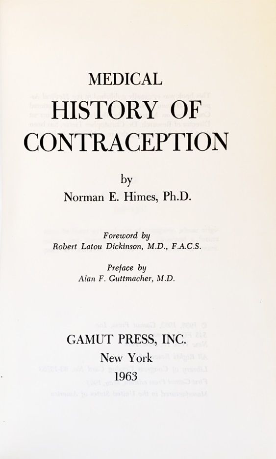 Medical History of Contraception.