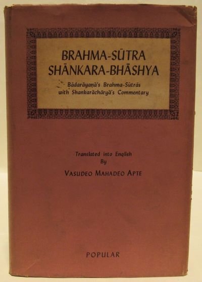 Brahma-Sutra Shankara-Bhashya. Badarayana's Brahma-Sutras with ...