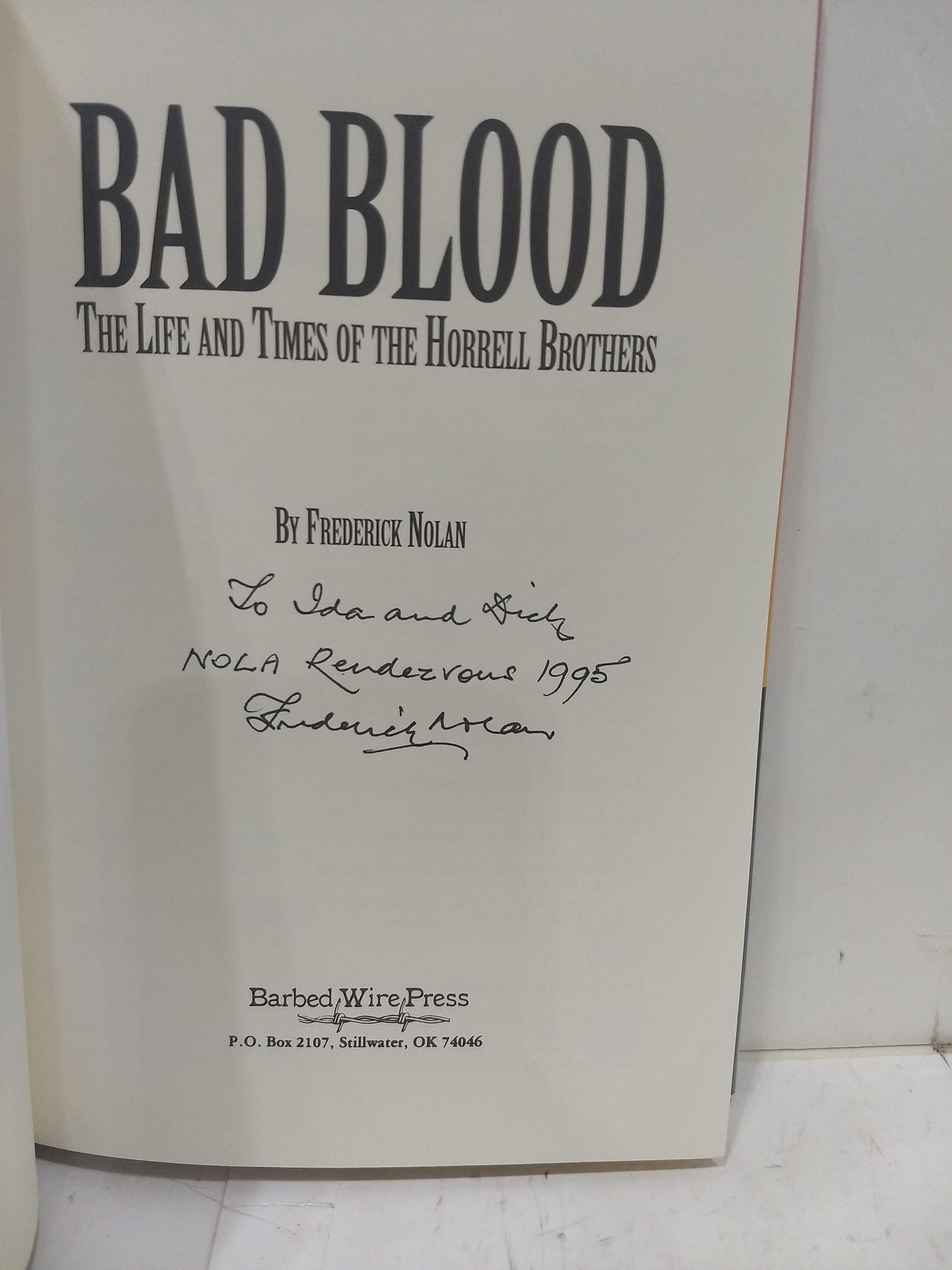 Bad Blood: The Life And Times Of The Horrell Brothers (SIGNED)
