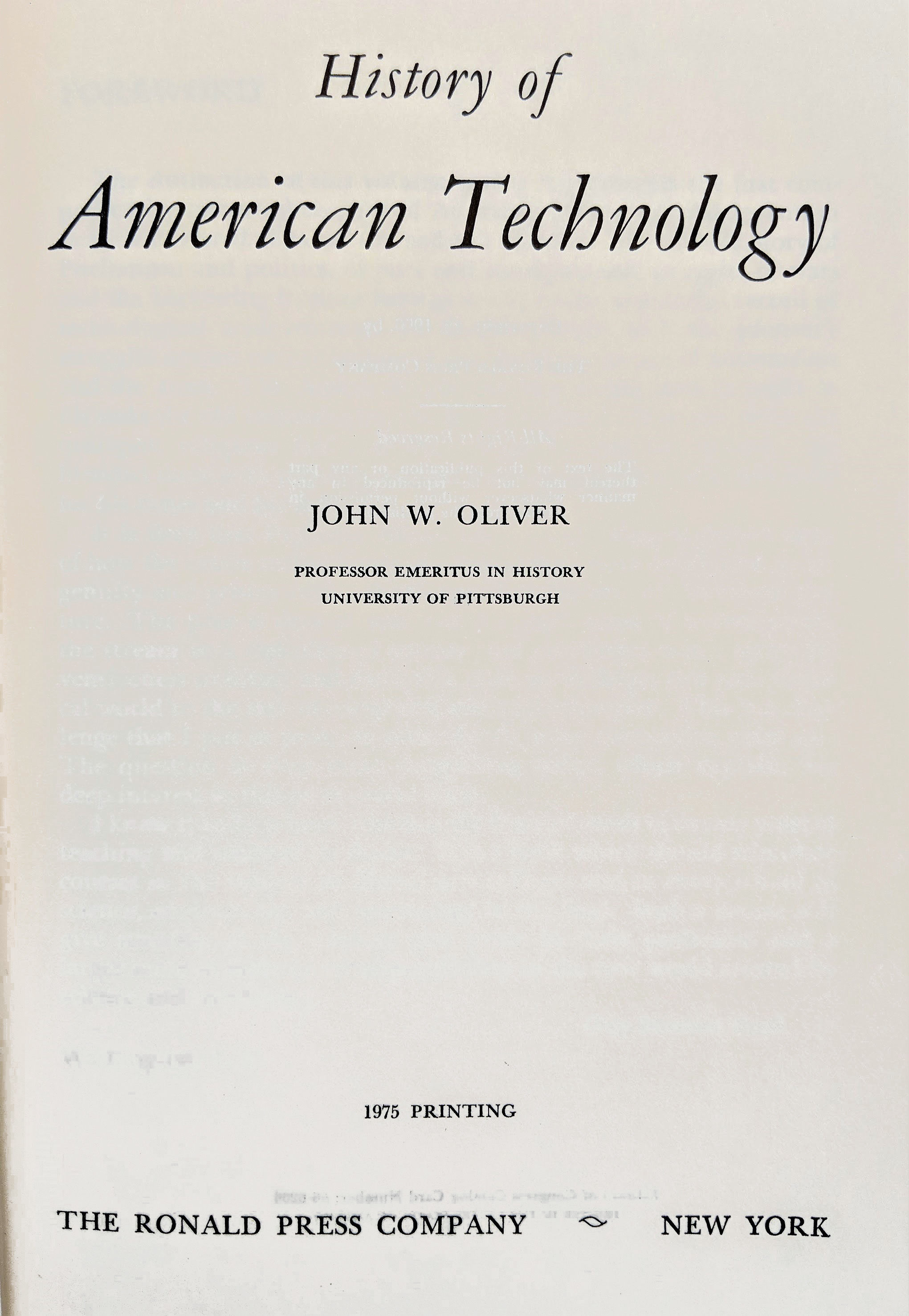 History of American Technology.