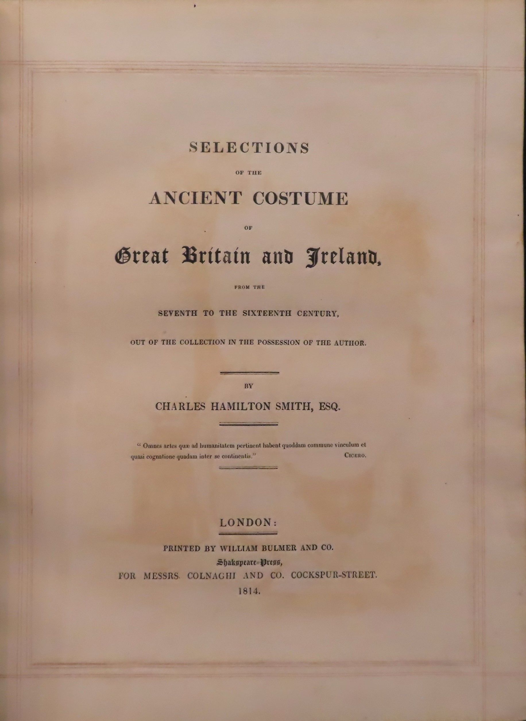 The Costume of the Original Inhabitants of The British Islands, from ...