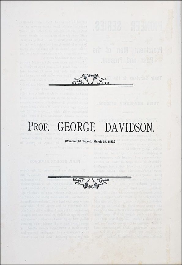 Prof. George Davidson.