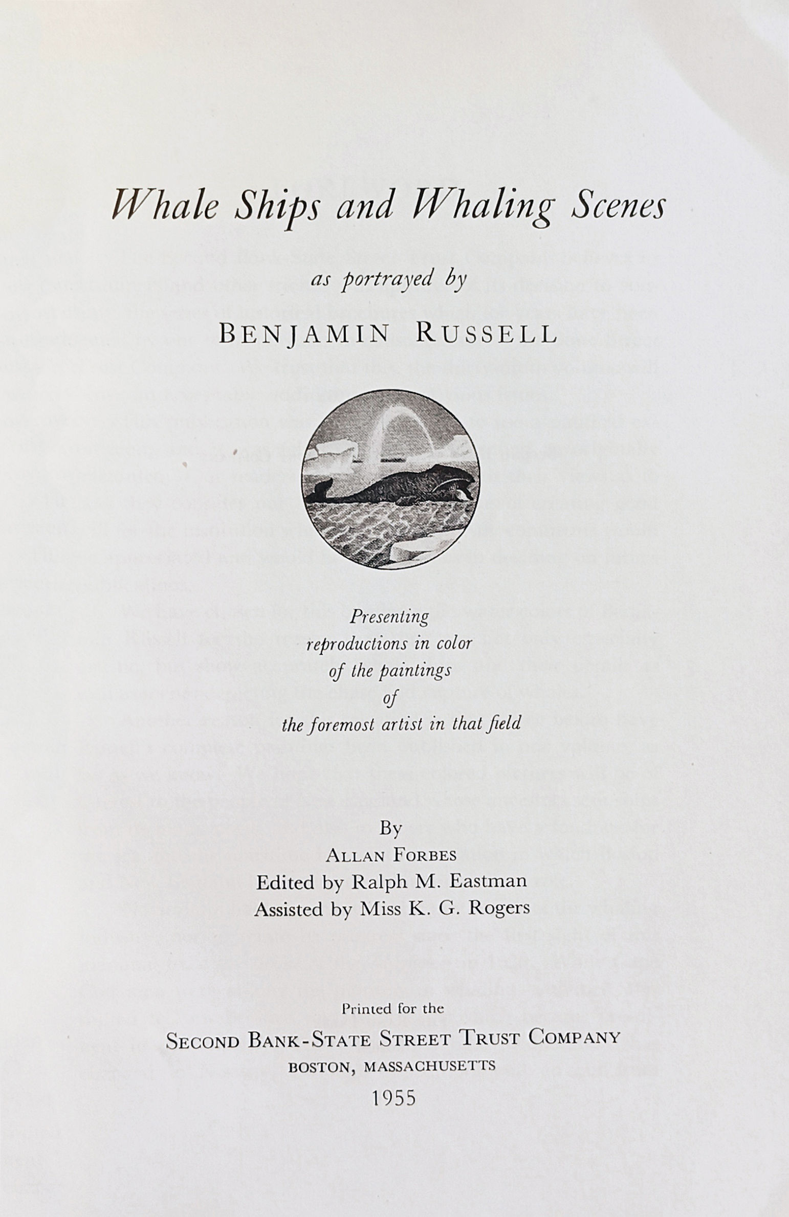Whale Ships and Whaling Scenes as Portrayed by Benjamin Russell ...