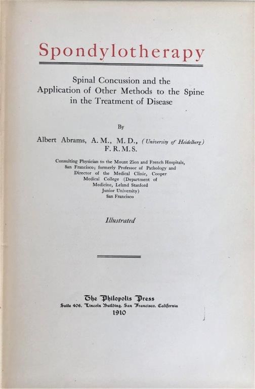 Spondylotherapy: spinal concussion and the application of other methods ...