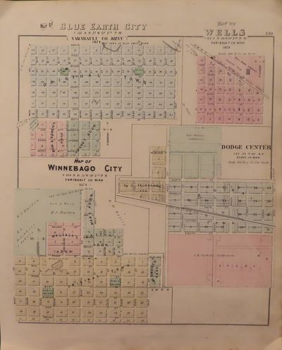 Map of Mower County 1874 - from Illustrated Historical Atlas of the ...