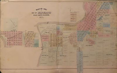 Map of Mankato 1874 - from Illustrated Historical Atlas of the State of ...