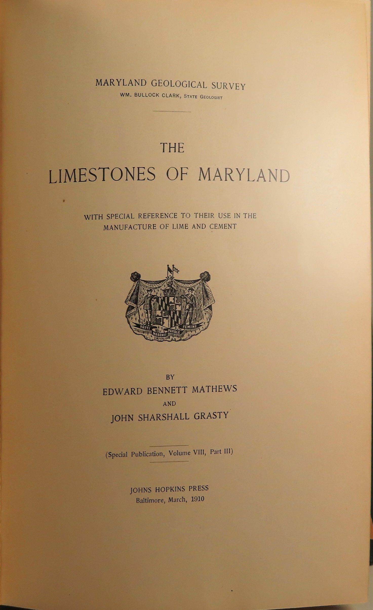 The Limestones of Maryland, Maryland Geological Survey With special ...