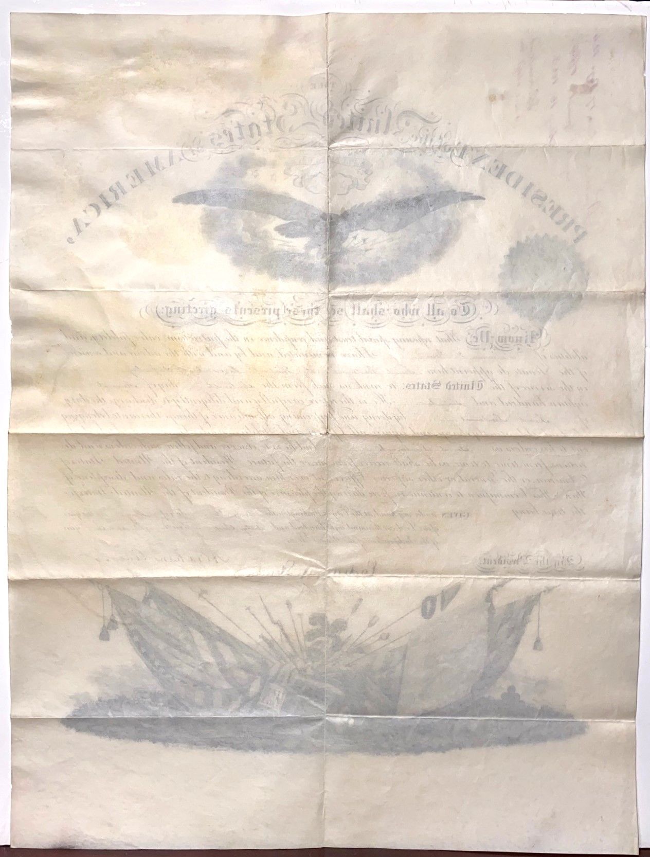 Abraham Lincoln Signed Military Commission Document