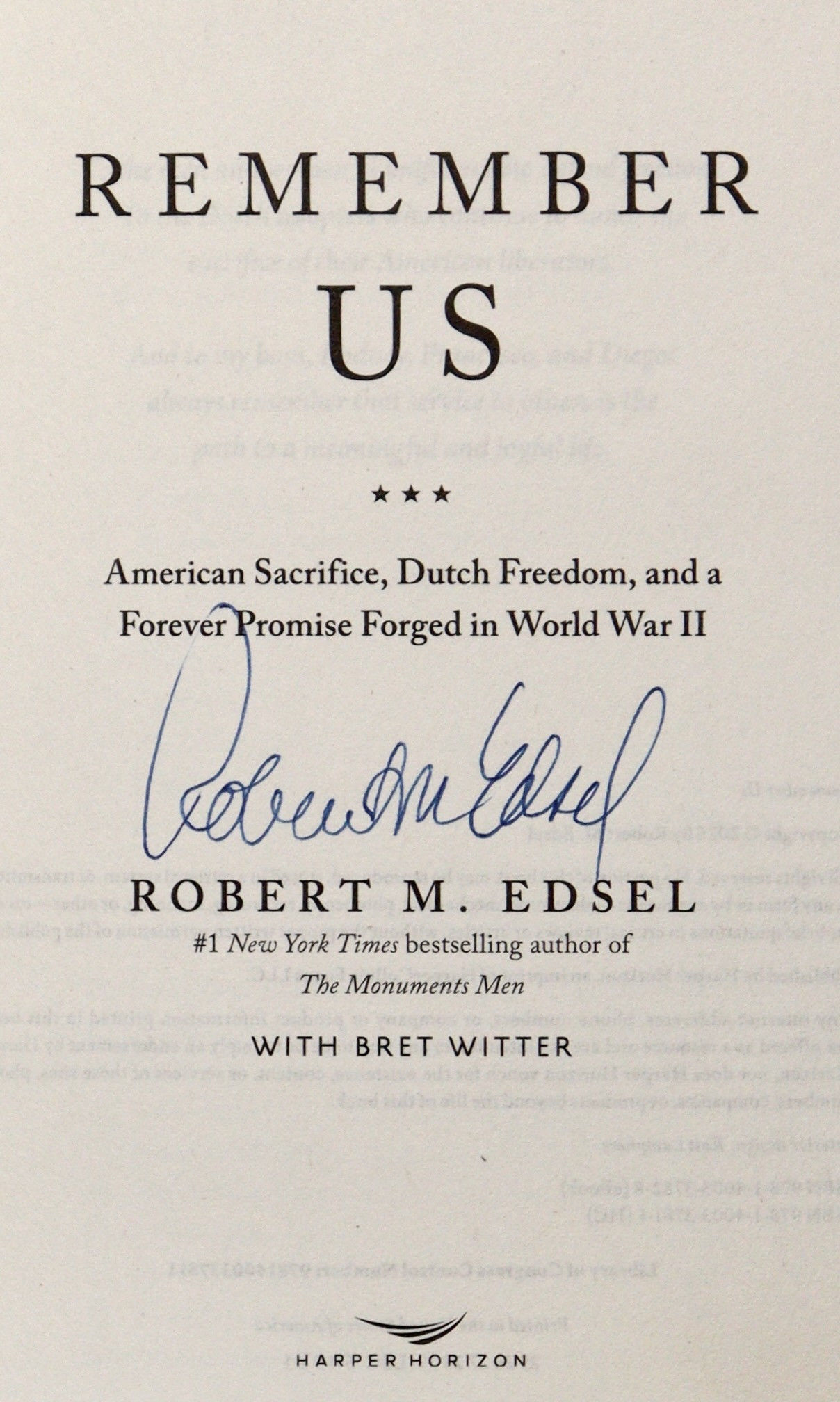 Remember Us (Signed on Title Page)